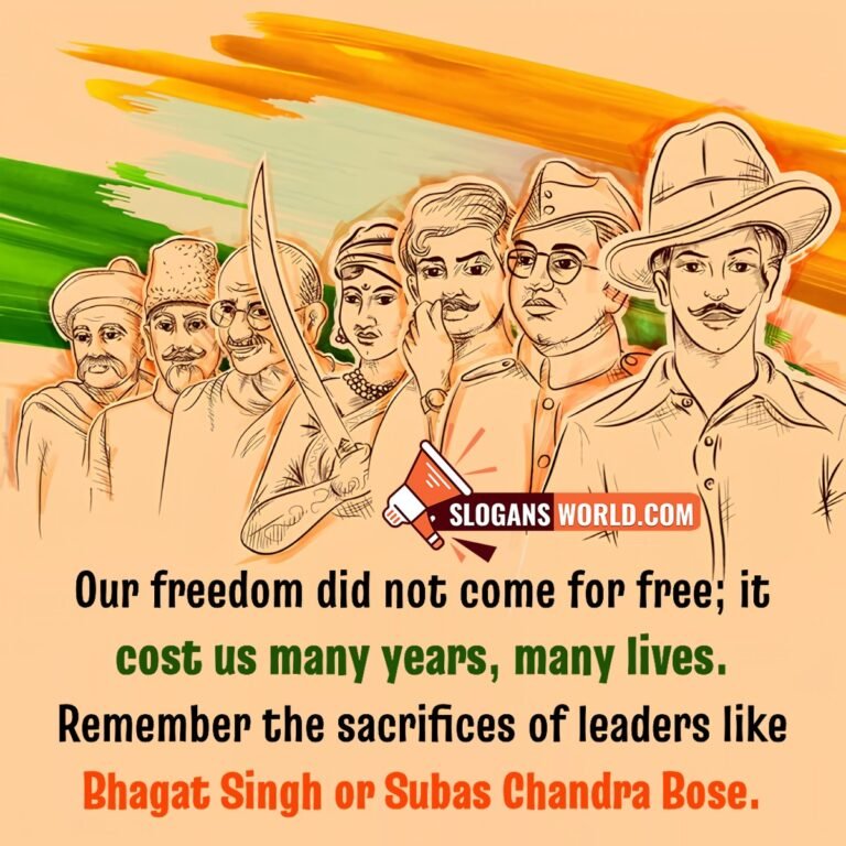 Slogans Honouring India’s Freedom Fighters
