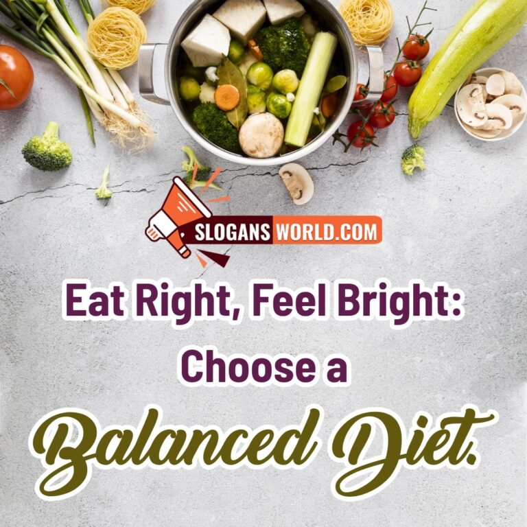 Catchy Balanced Diet Slogans for Healthy Eating - Slogans World