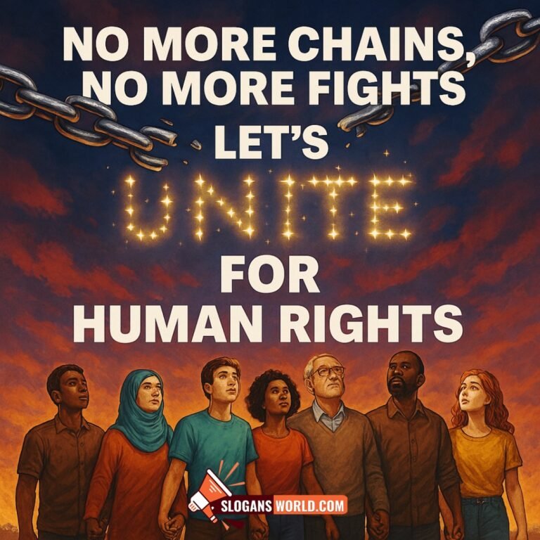 Best Human Rights Slogans for Peace and Justice